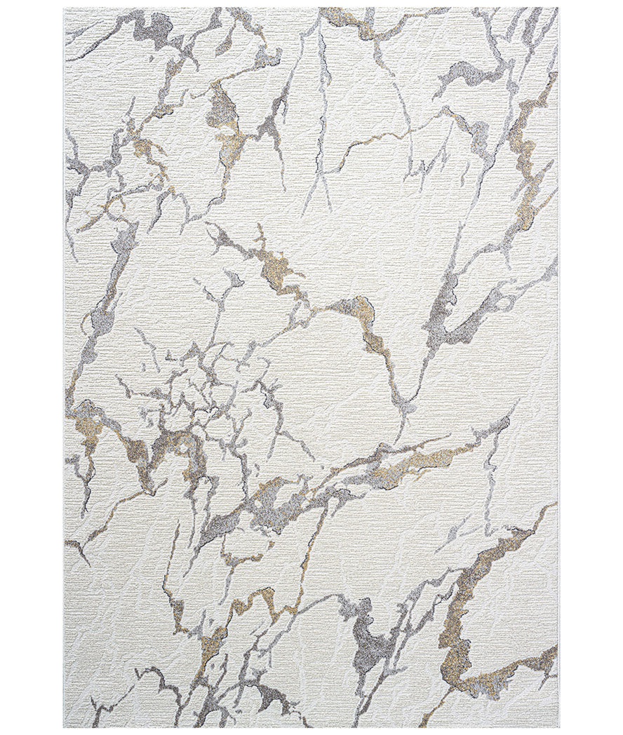 Abstract Design Ivory & Gold Valentino Rug — Rugs Direct