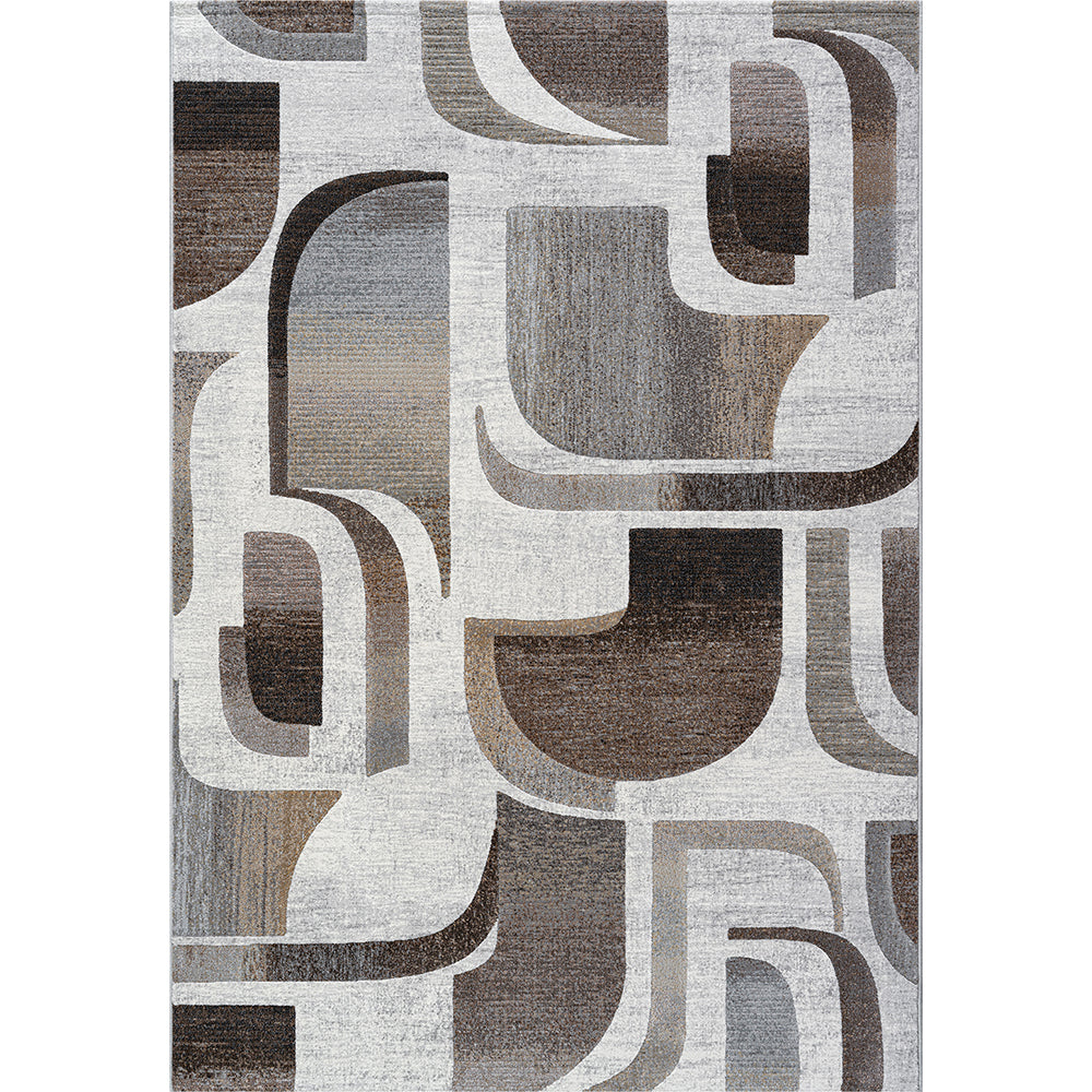 Abstract Curves Design Argentum Rug — Rugs Direct