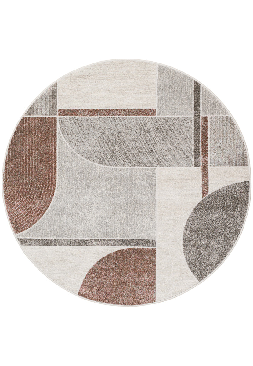 Geometric Design Valentino Round Rug — Rugs Direct