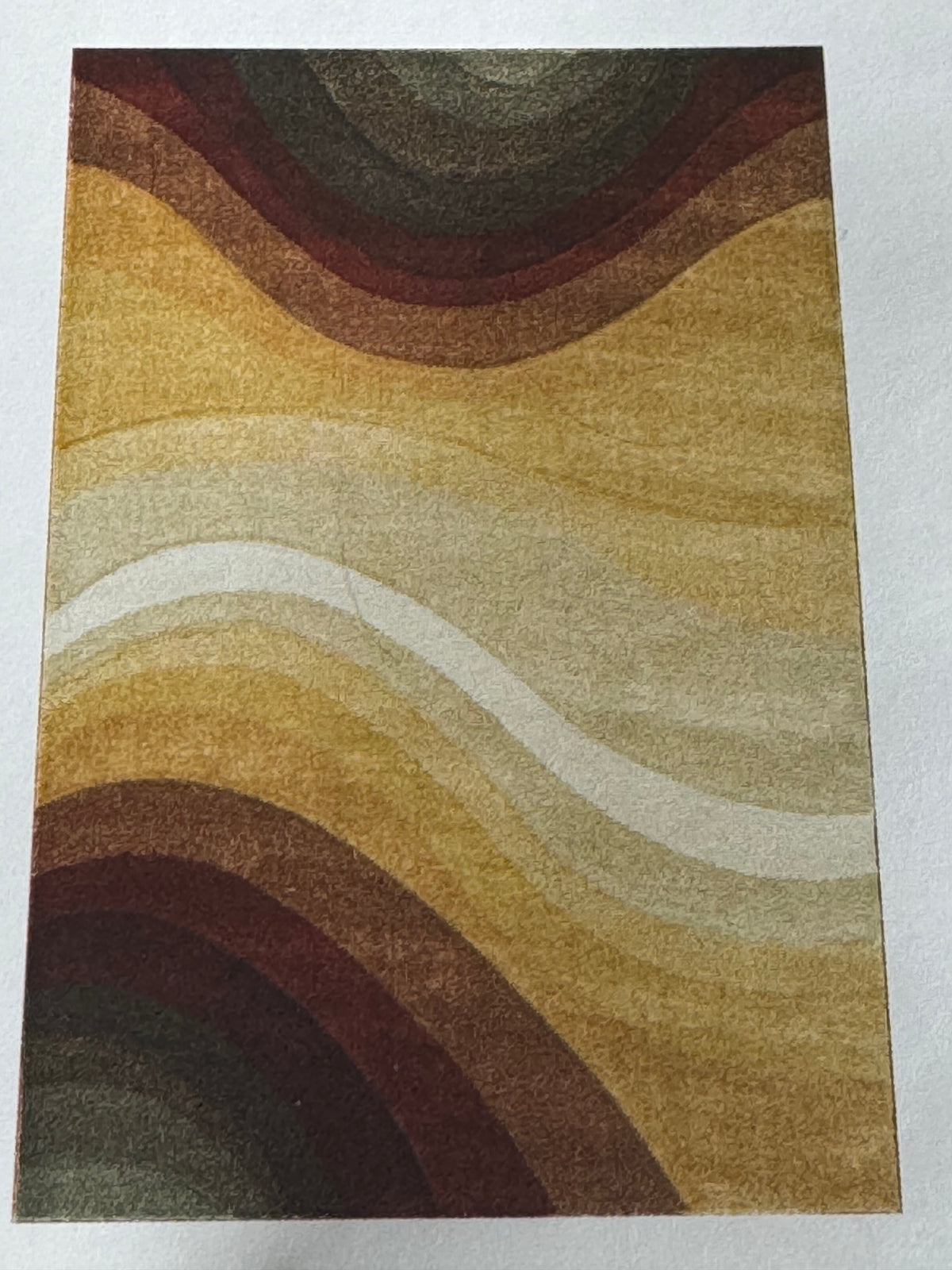 Kimya Collection Gradient wave Pattern Rug In Warm Colour Pallet — Rugs ...