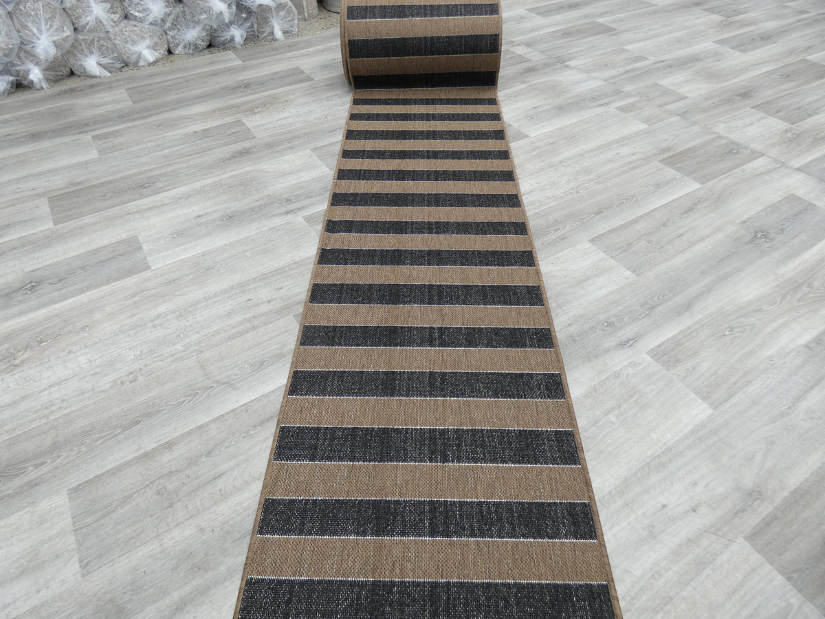 "Atlas" Sisal Look Flatweave Rubber Back Runner 67cm Wide x Cut To Ord ...