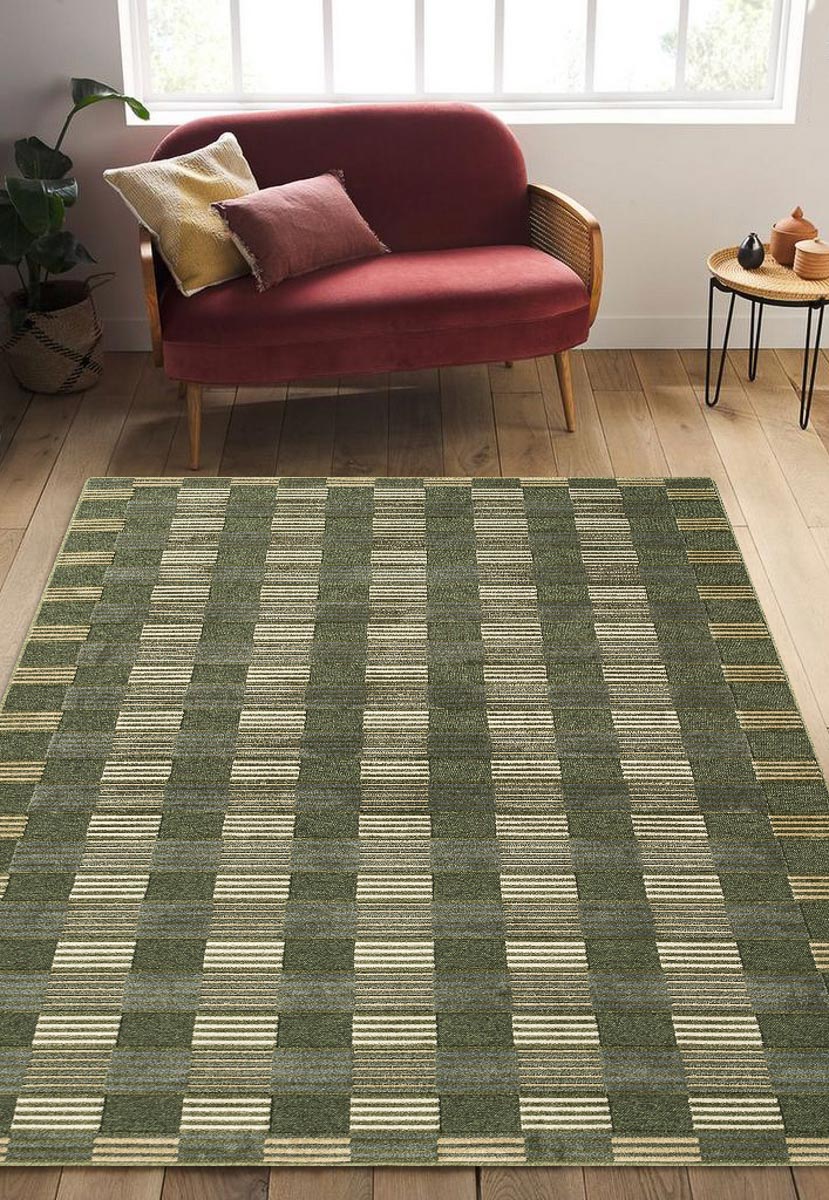 Contemporary Checkered Design Tweed Rug — Rugs Direct