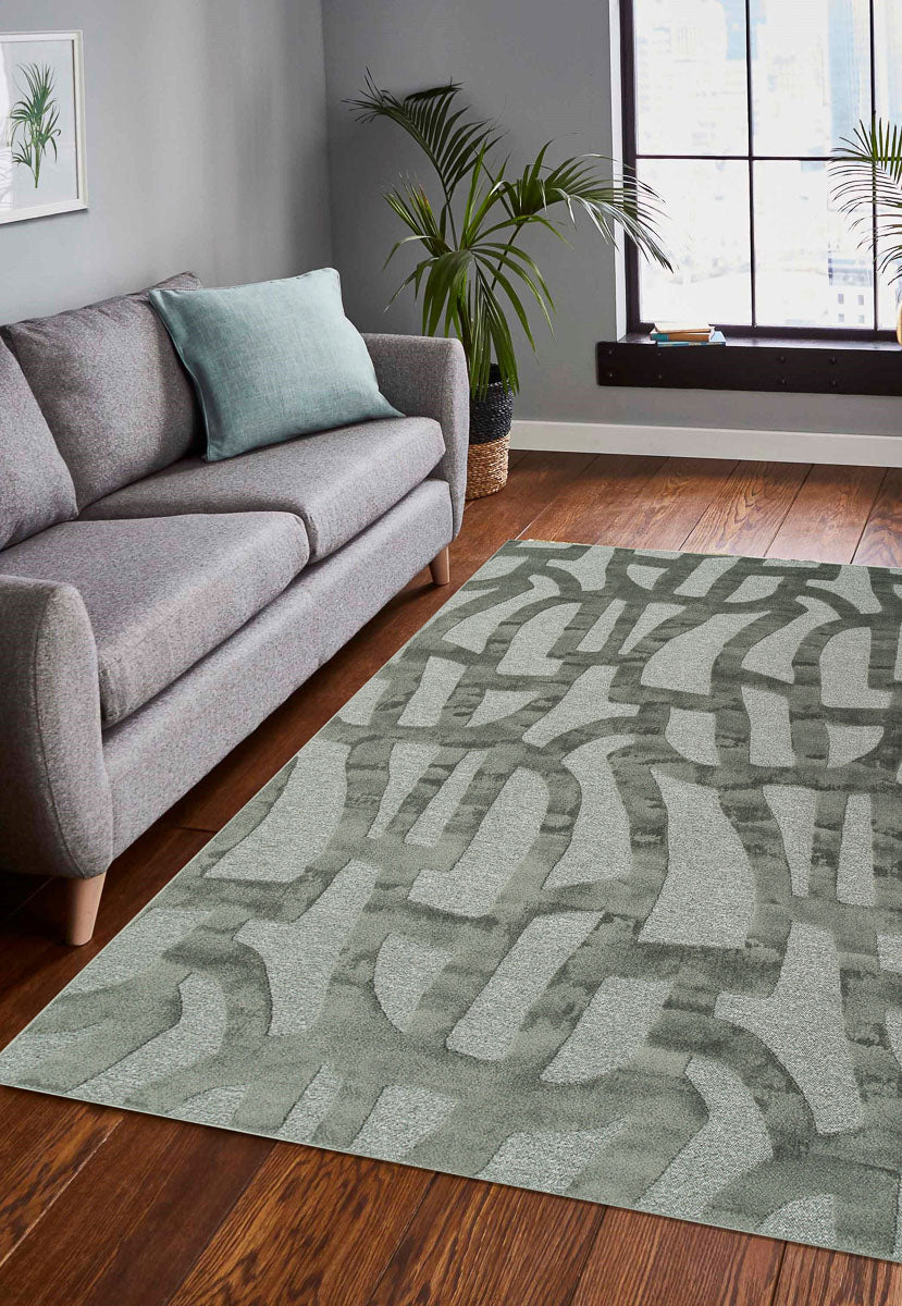 Elegant Curved Line Tweed Rug — Rugs Direct