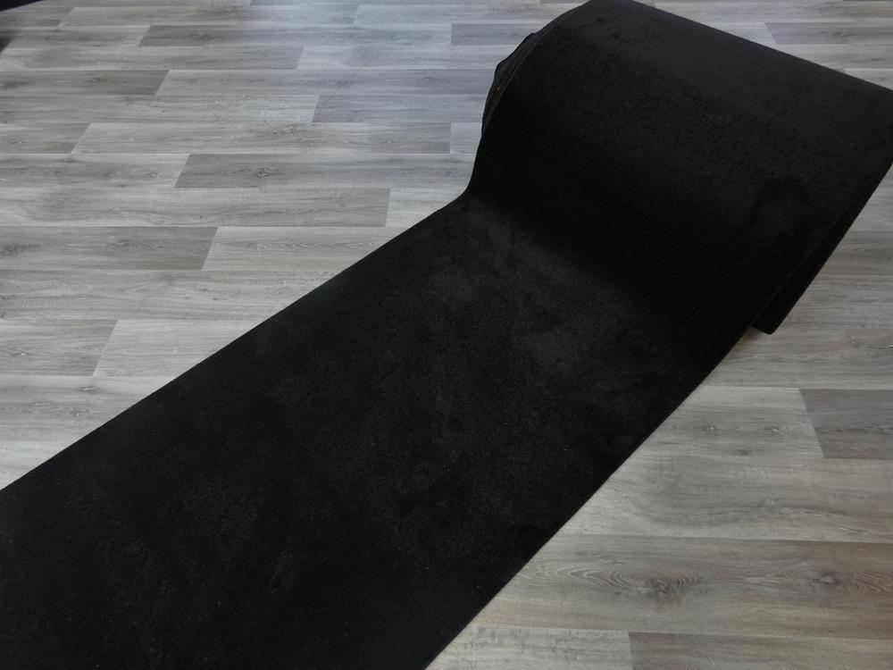 Plain Jet Black Turkish Hallway Runner 100cm Wide x Cut To Order — Rugs ...