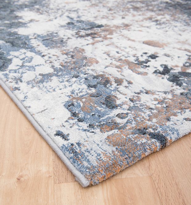Blue Abstract Design Argentum Rug — Rugs Direct