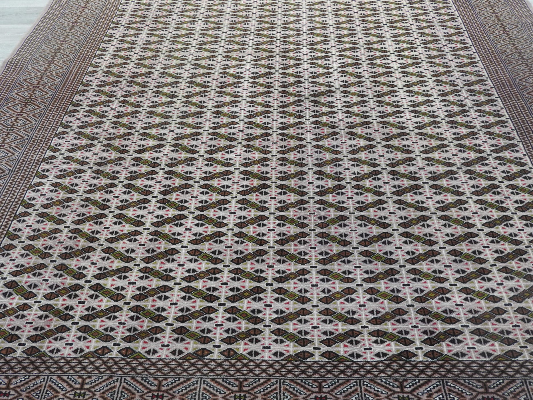 Persian Hand Made Turkman Rug Size: 354 x 253cm — Rugs Direct