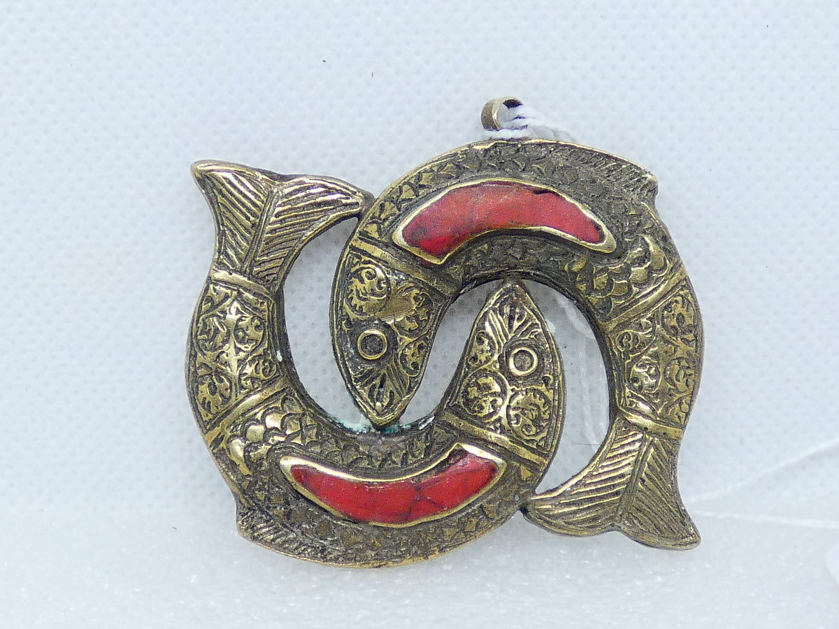 Afghan Kuchi Fish Shape Pendant, Handmade and Traditional — Rugs Direct