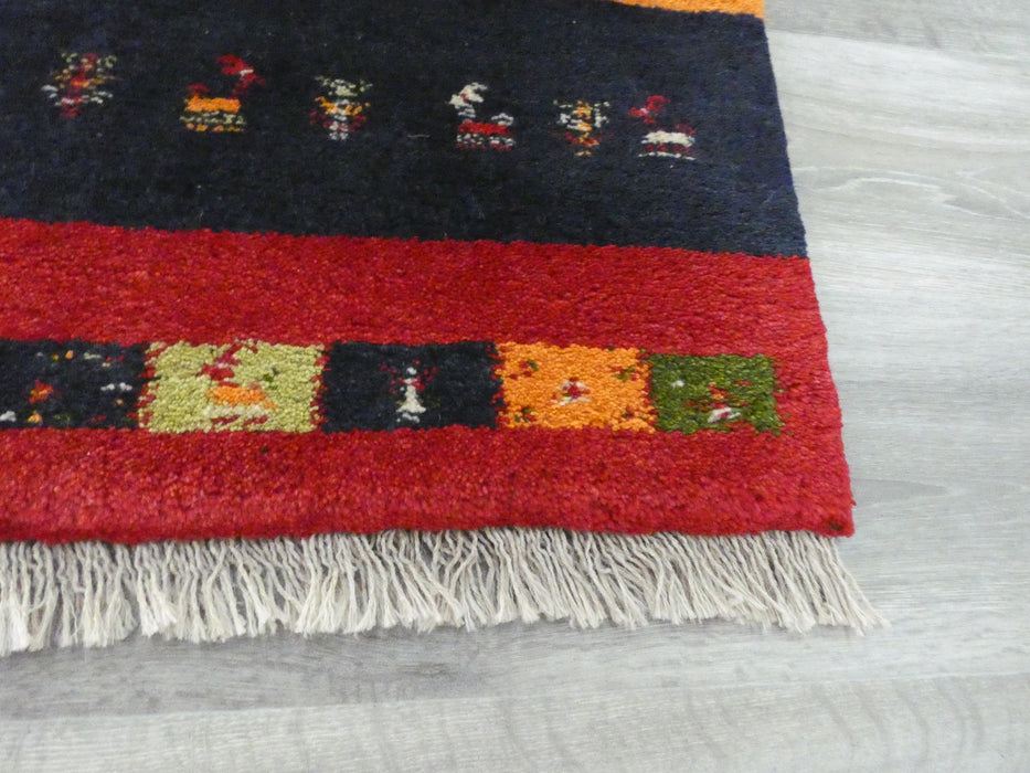 Authentic Persian Hand Knotted Gabbeh Rug Size: 85 x 60cm — Rugs Direct