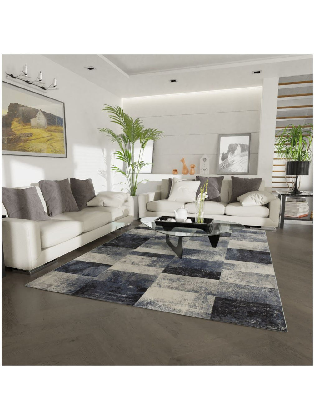 Blue Tile Design Argentum Rug — Rugs Direct