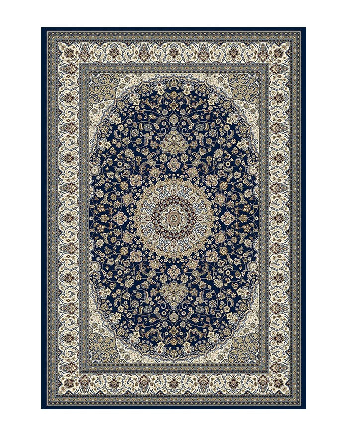 Persian Navy Colour Nain Design Rug — Rugs Direct